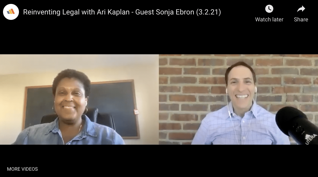 Reinventing Legal with Ari Kaplan - Guest Sonja Ebron - Courtroom5